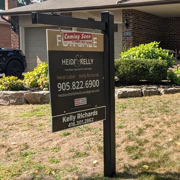 SINGLE POST RENTAL- BLACK PVC WITH BASIC CAP - GTA Real Estate Sign ...