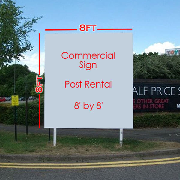 COMMERCIAL POST RENTAL 8 BY 8 - GTA Real Estate Sign Post Rentals