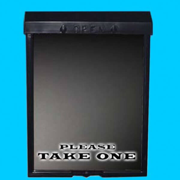 BLACK BROCHURE BOX - GTA Real Estate Sign Post Rentals
